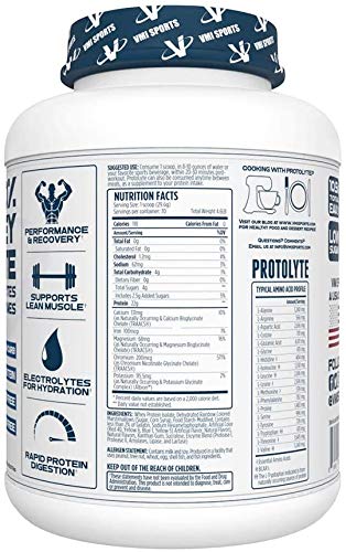 VMI Sports | ProtoLyte Whey Isolate Protein Powder | Low Calorie Whey Protein Powder for Weight Loss | Protein Powder for Muscle Gain | Digestive Enzymes | Non-GMO (Marshmallow Charms, 4.6 Pounds)