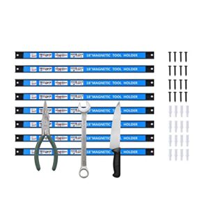 magnetic tool holder 18 inch 8 pack heavy duty magnet tool bar strip rack wall mount blue