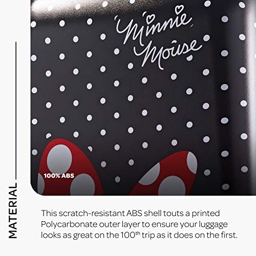 AMERICAN TOURISTER Kids' Disney Hardside Luggage with Spinner Wheels, Minnie Mouse Red Bow, 2-Piece Set (21/28)