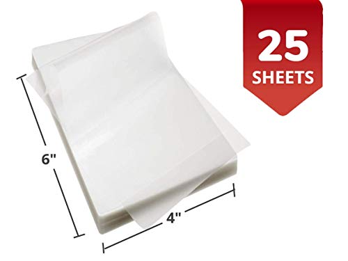 1InTheOffice Thermal Laminating Pouches 4x6, Photo Laminating Pouch 4x6, 5 Mil Thick, 25/Pack