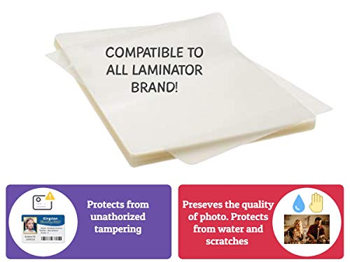 1InTheOffice Thermal Laminating Pouches 4x6, Photo Laminating Pouch 4x6, 5 Mil Thick, 25/Pack