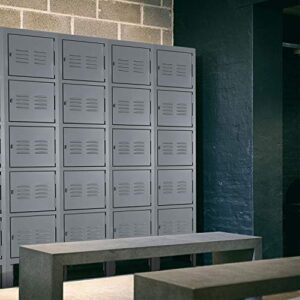 INTERGREAT Metal Locker for School Office Gym Metal Storage Locker Cabinet for Employees Students Steel Locker 5 Tier with 5 Door Gray