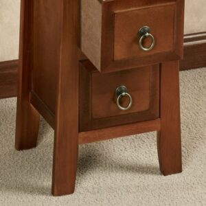 Touch of Class Pesaro II Storage Cabinet Regal Walnut Five Drawer - Made of Wood - Narrow, Vertical - Elegant Furniture for Bedroom, Living Room, Office - Functional Furnishing