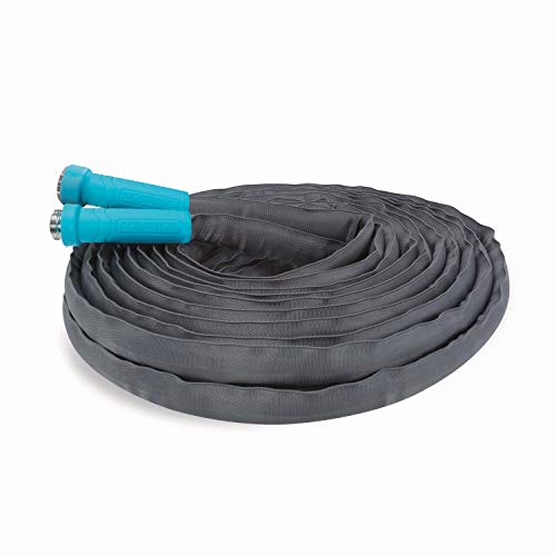 Aqua Joe AJFJH50-58-MAX 50-Ft x 5/8-Inch FiberJacket Hose w/Aluminum Fittings