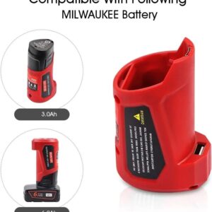 Jialitt USB Power Source Power Adapter Charger for Milwaukee 12V M12 Lithium-ion Battery