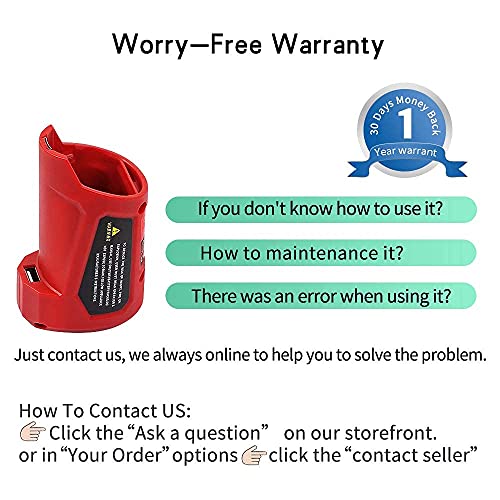 【Multifunction 】 12V USB Power Source Replacement for Milwaukee M12 12V Battery Charger Adapter Compatible with Milwaukee Heated Jacket 45-59-1201 USB Charger