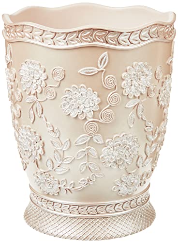 Popular Bath 942668 Rose Vine, Waste Basket, Beige-Taupe