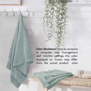 GLAMBURG Premium Cotton 4 Pack Bath Towel Set - 100% Pure Cotton - 4 Bath Towels 27x54 - Ideal for Everyday use - Ultra Soft & Highly Absorbent - Jade