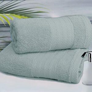 GLAMBURG Premium Cotton 4 Pack Bath Towel Set - 100% Pure Cotton - 4 Bath Towels 27x54 - Ideal for Everyday use - Ultra Soft & Highly Absorbent - Jade