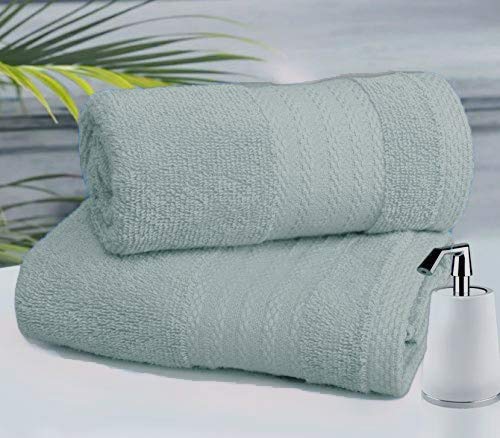 GLAMBURG Premium Cotton 4 Pack Bath Towel Set - 100% Pure Cotton - 4 Bath Towels 27x54 - Ideal for Everyday use - Ultra Soft & Highly Absorbent - Jade