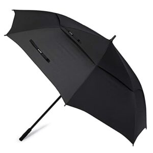 g4free 72 inch huge large oversize golf umbrella automatic open double canopy vented windproof stick umbrellas, 6 ft heavy duty outdoor doorman umbrella family umbrella(black)