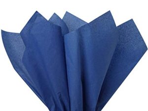 dark blue tissue paper squares, bulk 24 sheets, premium gift wrap and art supplies for birthdays, holidays, or presents by feronia packaging, large 20 inch x 26 inch