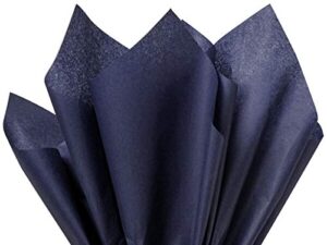 navy blue tissue paper squares, bulk 24 sheets, premium gift wrap and art supplies for birthdays, holidays, or presents by feronia packaging, large 20 inch x 26 inch