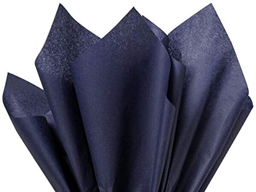 Navy Blue Tissue Paper Squares, Bulk 24 Sheets, Premium Gift Wrap and Art Supplies for Birthdays, Holidays, or Presents by Feronia packaging, Large 20 Inch x 26 Inch