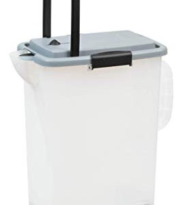 PetFusion BetterBin Portable Litter Storage Bin Container (16.5 x 11.7 x 19 lwh) | Holds up to 25 lbs/10 Gallons; Great for Dry Dog & Cat Food | Adj Spout, Back & Top Handles, Heavy Duty Wheels