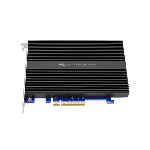 OWC 8TB Accelsior 4M2 PCIe NVMe M.2 SSD Adapter Card Compatible with Mac Pro 2019, Mac Pro 2010-2012, and PC Towers