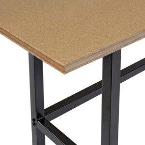 Global Industrial Standing Height Table with Power, MDF Top, 72" L x 36" W x 42" H