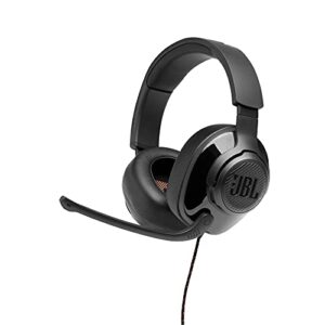 jbl quantum 200 - wired over-ear gaming headphones - black, large