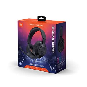 JBL Quantum 200 - Wired Over-Ear Gaming Headphones - Black, Large