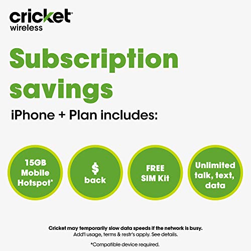 Apple iPhone 11 [128GB, (Product) RED] + Carrier Subscription [Cricket Wireless]