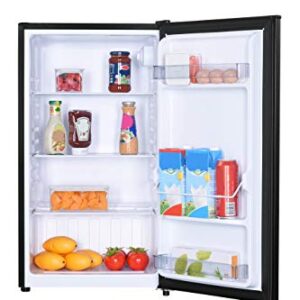 Danby DAR032B1BM 3.2 Cu.Ft. Mini Fridge In Black - Free-Standing All Fridge For Bedroom, Living Room, Kitchen, Dorm