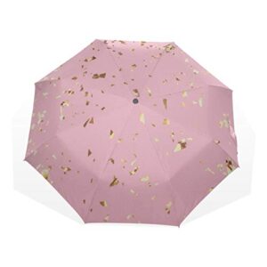 Compact Umbrella Travel Colorful Retro Cute Art Painting Windproof Kids Folding Umbrella Rain & Wind Resistant Compact And Lightweight For Business And Travels