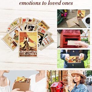 Fancyoung 32 PCS 1 Set Vintage Retro Old Poster Postcard Greeting Cards Souvenir Gifts for Worth Collecting