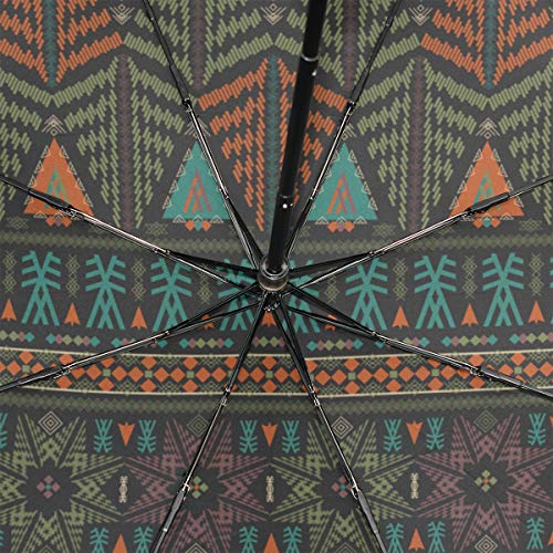 Compact Kids Umbrella Ethnic Traditional Geometric Windproof Fun Compact Umbrella Rain & Wind Resistant Compact And Lightweight For Business And Travels