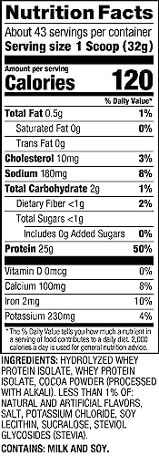 Dymatize ISO100 Hydrolyzed Protein Powder, 100% Whey Isolate , 25g of Protein, 5.5g BCAAs, Gluten Free, Fast Absorbing, Easy Digesting, Cocoa Pebbles, 3 Pound