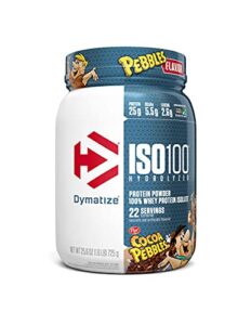 iso100 hydrolyzed 100 whey protein isolate cocoa pebbles (1.4 lbs. / 20 servings)