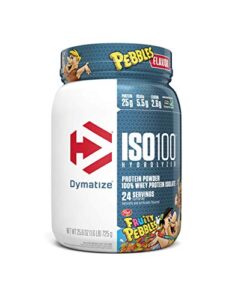 iso100 hydrolyzed 100 whey protein isolate fruity pebbles (1.6 lbs. / 24 servings)