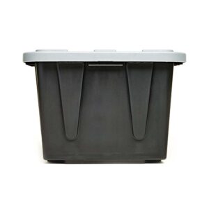 ECOstorage 4427EBKDC.02 Box Tough Recycled Plastic Storage Container, 27 Gallon, Black, 2 Count