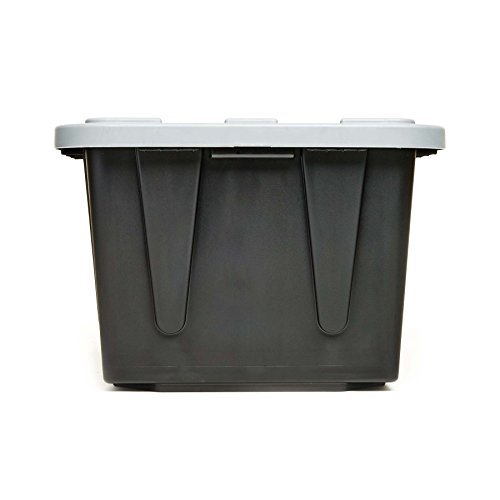 ECOstorage 4427EBKDC.02 Box Tough Recycled Plastic Storage Container, 27 Gallon, Black, 2 Count