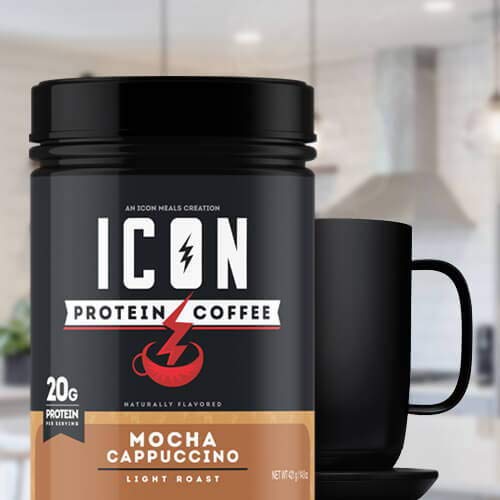 ICON Meals Protein Coffee, Premium Whey Protein, 150mg of Caffeine, Nootropic Blend, Gluten-Free & Non-GMO, Energy and Focus, Keto Friendly, Low Carb, High Protein (Mocha Cappuccino)