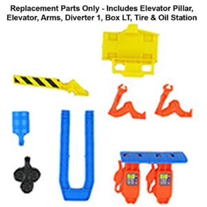 Replacement Parts for Ultimate Garage - Hot Wheels Ultimate Garage Vehicle Playset FTB69 ~ Replacement Parts Bag 3 ~ Includes Elevator Pillar, Elevator, Arms, Diverter 1, Box LT, Tire & Oil Station