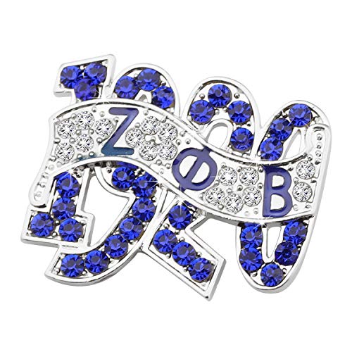 CENWA Zeta Rhinestone Brooch Pin Sorority Jewelry Gift for Finer Women(ZPB 1920 pins)