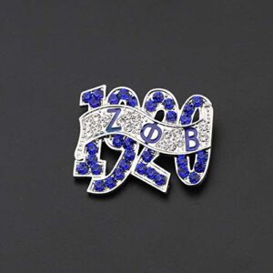 CENWA Zeta Rhinestone Brooch Pin Sorority Jewelry Gift for Finer Women(ZPB 1920 pins)