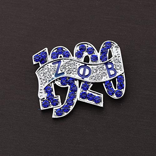 CENWA Zeta Rhinestone Brooch Pin Sorority Jewelry Gift for Finer Women(ZPB 1920 pins)