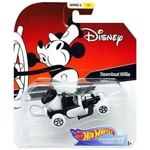 disney hot wheels steamboat willie character car, series 6, 1:64 scale