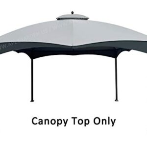 APEX GARDEN Replacement Canopy Top for Lowe's Allen Roth 10X12 Gazebo #GF-12S004B-1 (Grey)