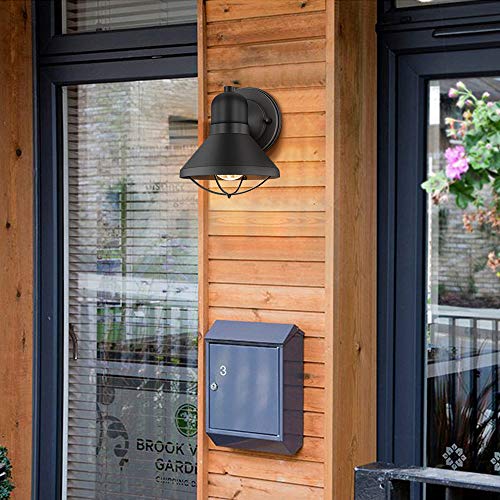 ARPENTER Outdoor Wall Light Fixtures, 2-Pack Wall Sconce in Powder Coated Finish for Front Porch, House, Garage, Rentals, Playhouse