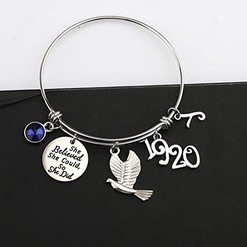 CHOORO Dove Initial Letter Bracelet She Believed She Could So She Did Jewelry(Y) for Women