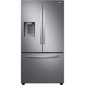 samsung 27 cu. ft. fingerprint resistant stainless steel 3-door french door refrigerator with external water & ice dispenser