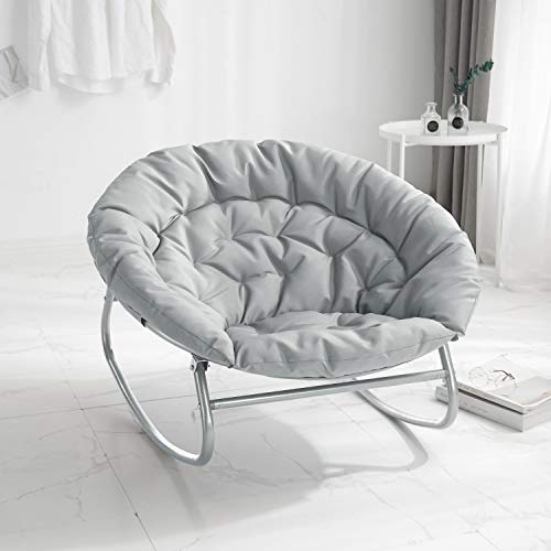 Urban Shop Rocking Saucer Chair, Grey