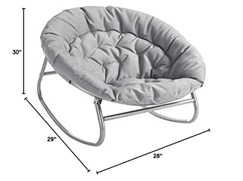 Urban Shop Rocking Saucer Chair, Grey