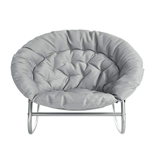 Urban Shop Rocking Saucer Chair, Grey