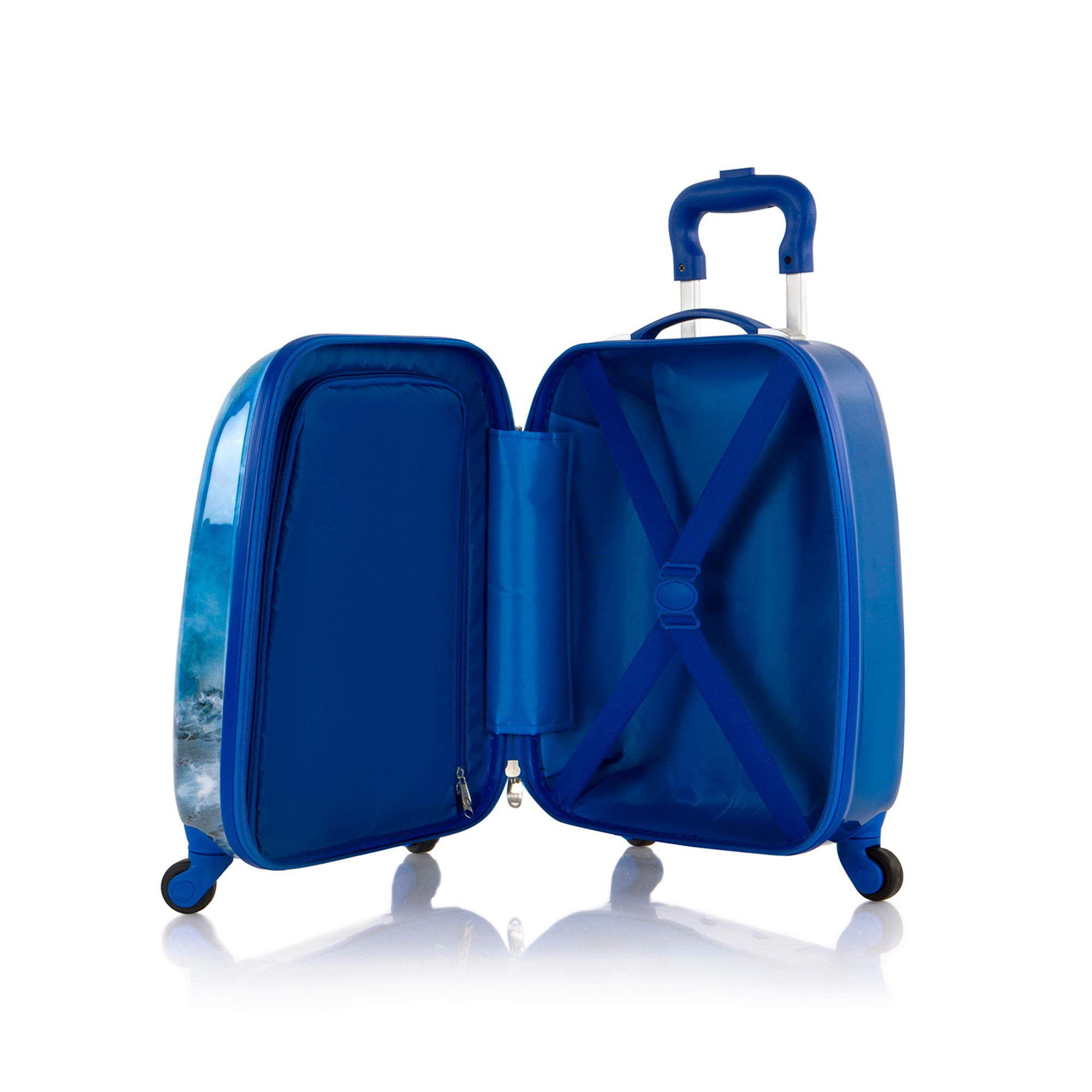 Marvel Avengers Hardside Spinner Rolling Luggage for Kids - 18 Inch(Blue)