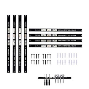 magnetic tool holder 18 inch 8 pack heavy duty magnet tool bar strip rack wall mount black¡­