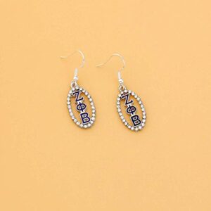 SEIRAA Sorority Inspired Rhinestone Earring Zeta Dove Gifts for Sorority Sisters (Drill earring)