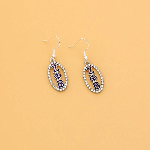 SEIRAA Sorority Inspired Rhinestone Earring Zeta Dove Gifts for Sorority Sisters (Drill earring)